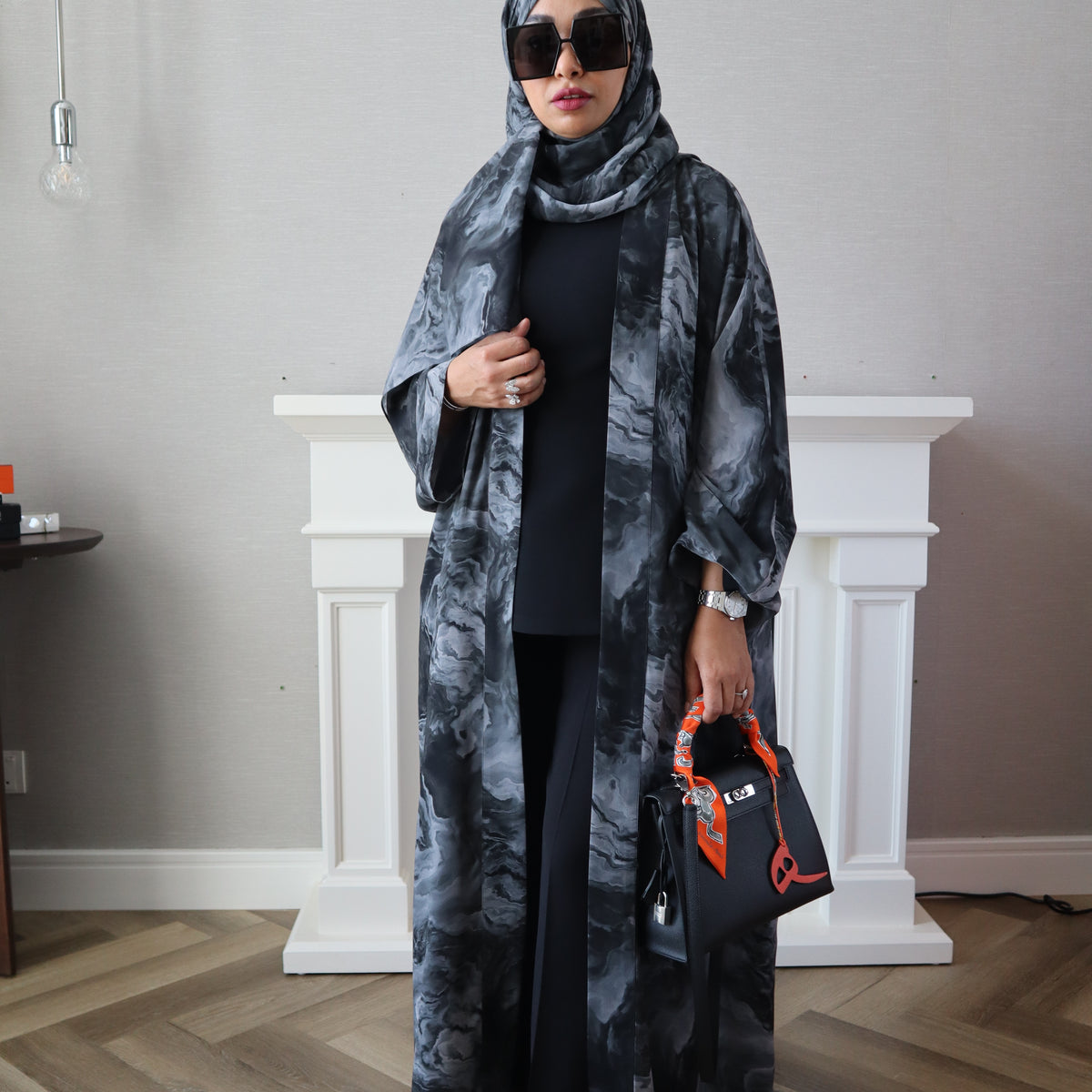 Customized Al Ain Abaya - Gray - Traditional & Ceremonial Clothing – Bond